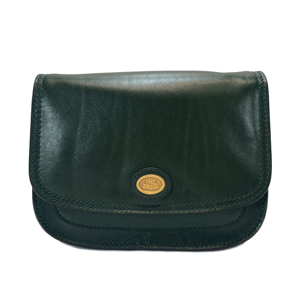 The Bridge Classic Leather Flap over bag - Style: 04402201 - Green ...