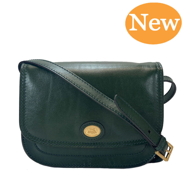The Bridge Classic Leather Flap over bag - Style: 04402201 - Green ...
