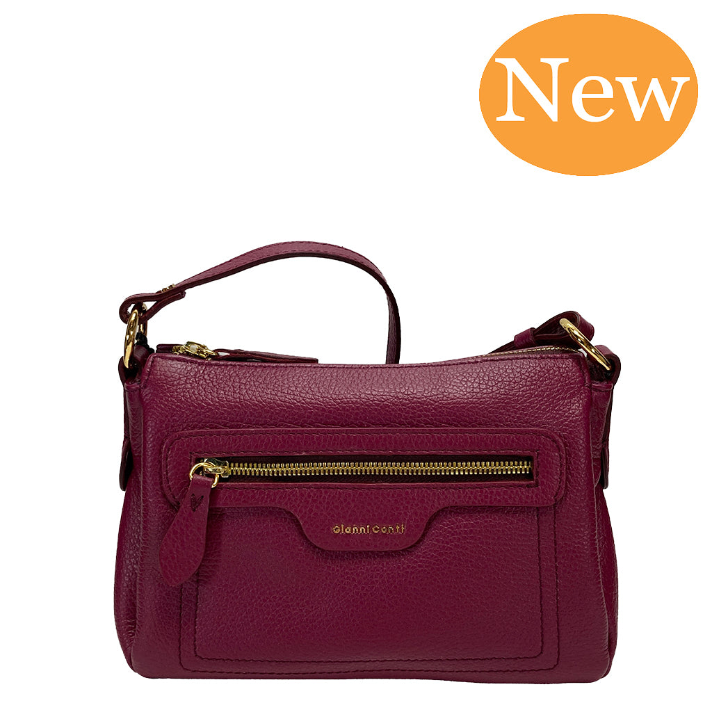 Gianni Conti Shoulder Bag - Style: 2464348 - Cyclamen – Cox's Leather Shop
